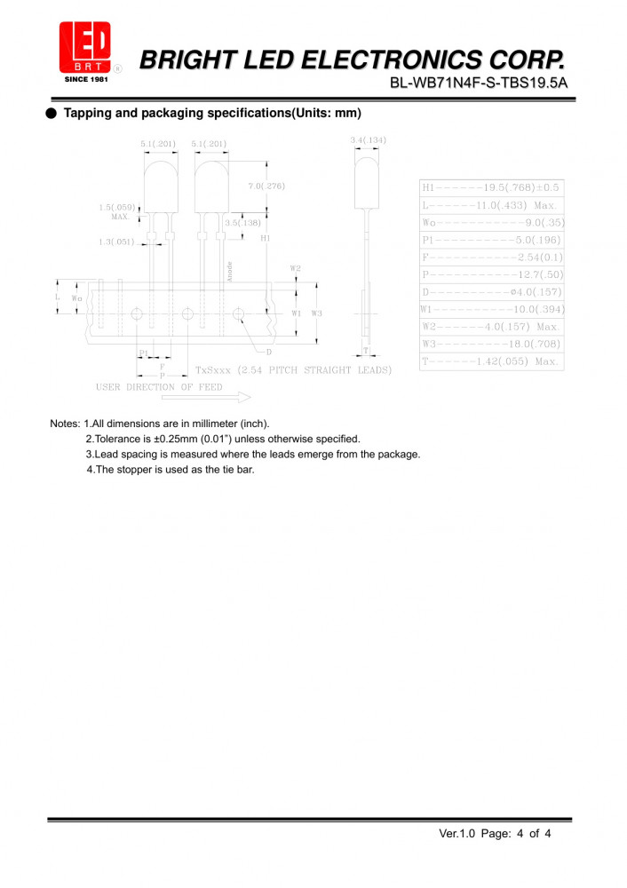 BL-WB71N4F-S-TBS19.5A datasheet page 4