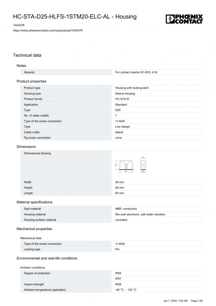 Phoenix Contact 1424376 product data page 2