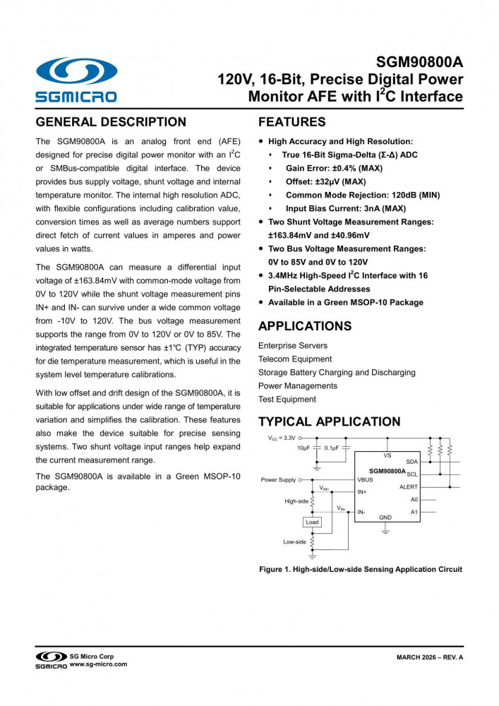 SGM90800A datasheet page 1