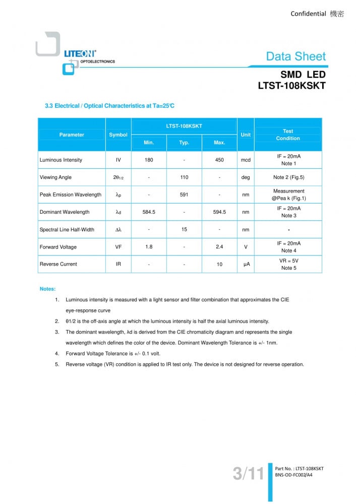 LTST-108KSKT datasheet page 4