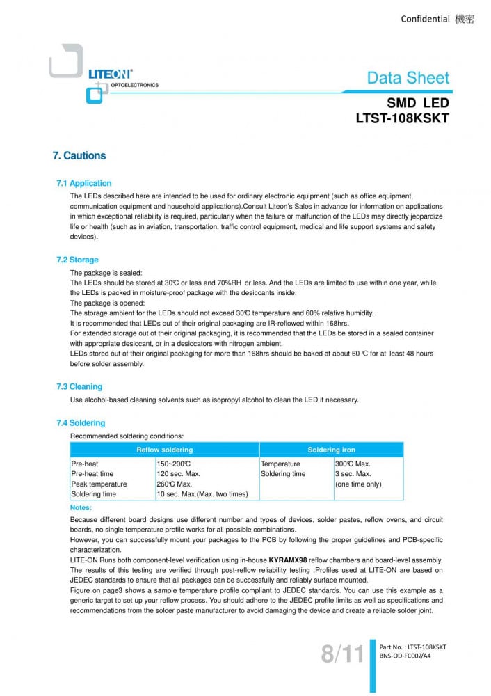 LTST-108KSKT datasheet page 9