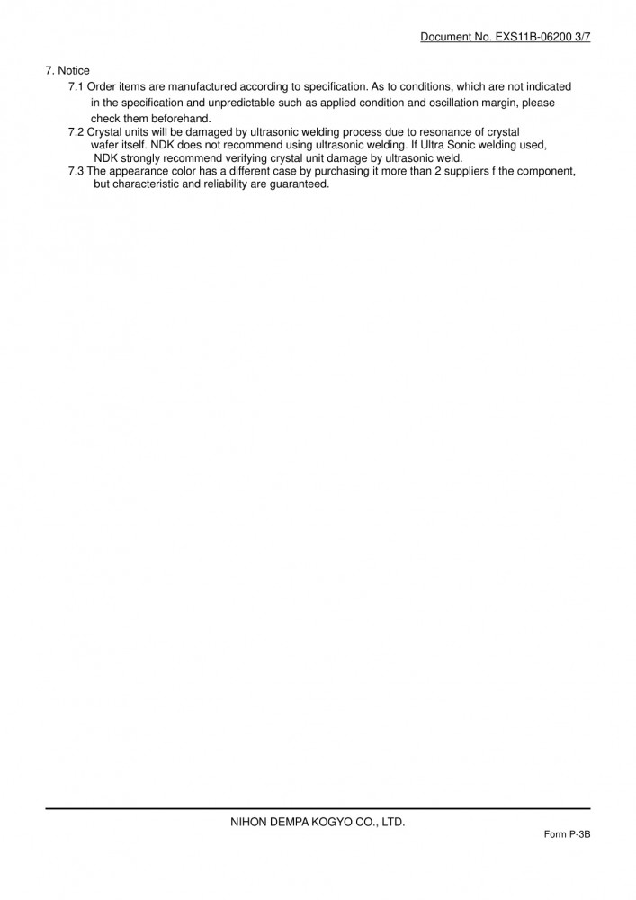 NDK NX3225SA specification page 3