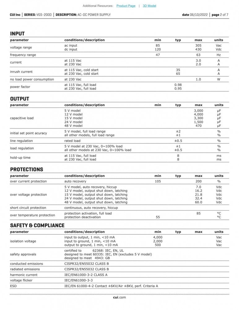 CUI VGS-200D-48 datasheet page 2