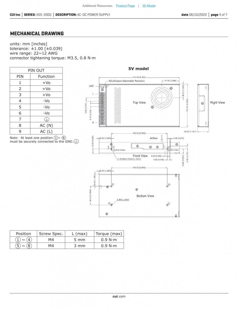 CUI VGS-200D-48 datasheet page 4