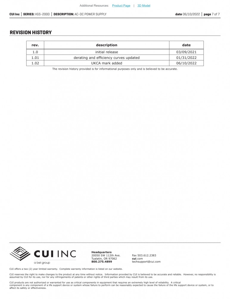 CUI VGS-200D-48 datasheet page 7