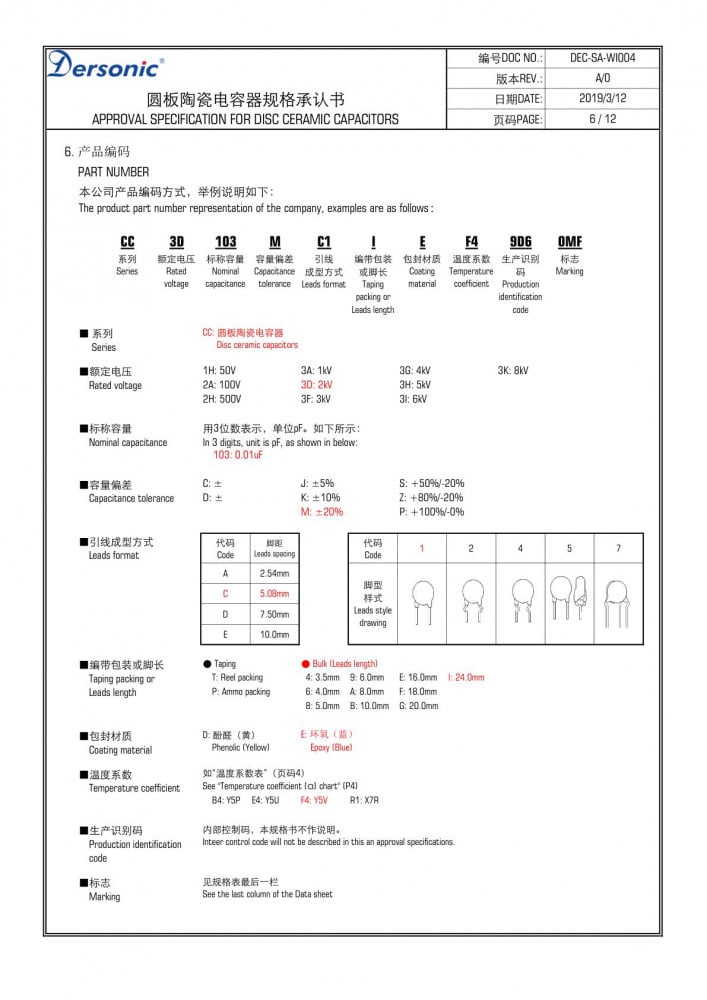 Dersonic approval specification page 7