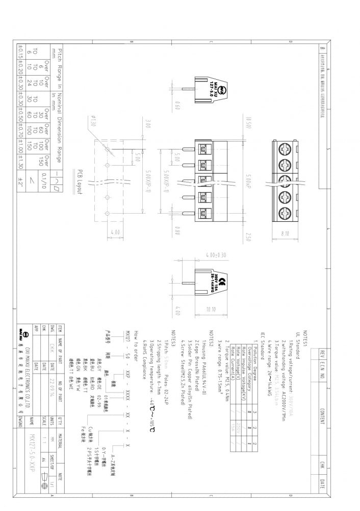 MX127-5.0-03P-GN01-Cu-Y-A technical drawing page