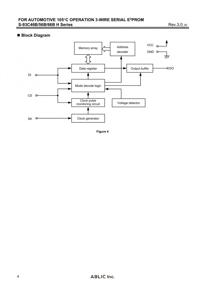 S-93C46B/56B/66B datasheet page 4