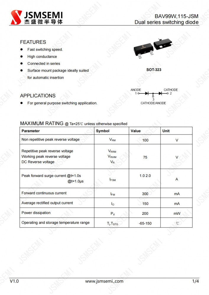 BAV99W,115-JSM datasheet page 1