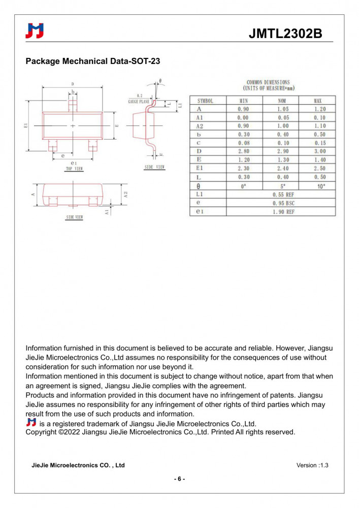 JMTL2302B datasheet page 6