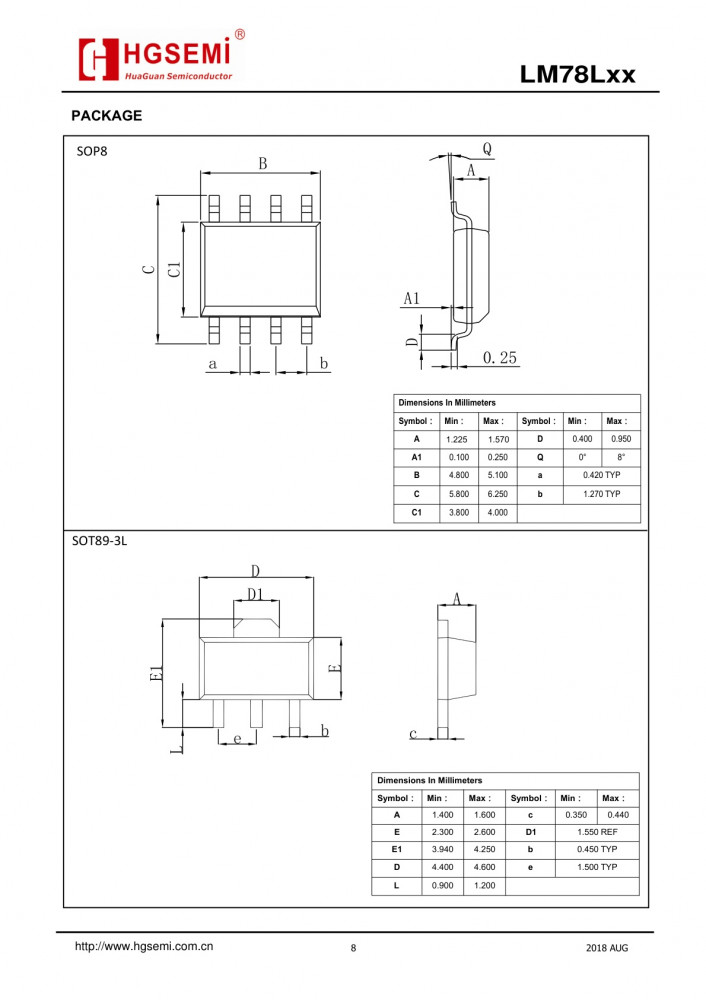 HGSEMI LM78L05 series datasheet page 8