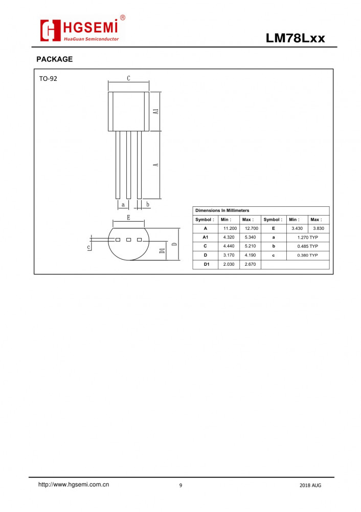 HGSEMI LM78L05 series datasheet page 9