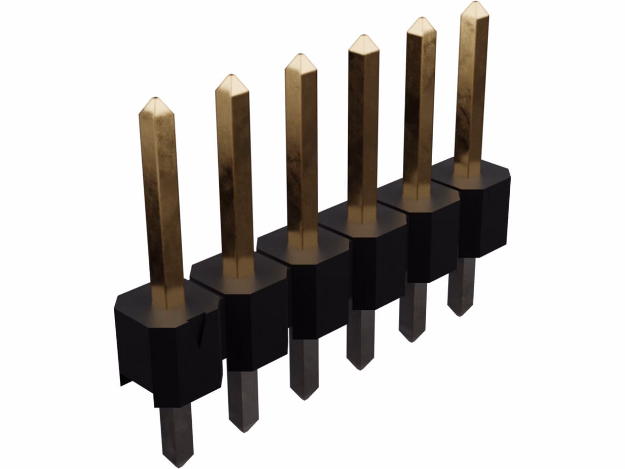 KK 254 PCB Header, Through Hole, Breakaway, Vertical, 6 Circuits, 0.38µm Gold (Au) Plating, Tray Packaging, Lead-Free for sale