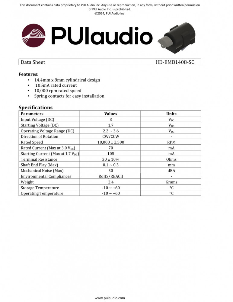 HD-EMB1408-SC datasheet page 1