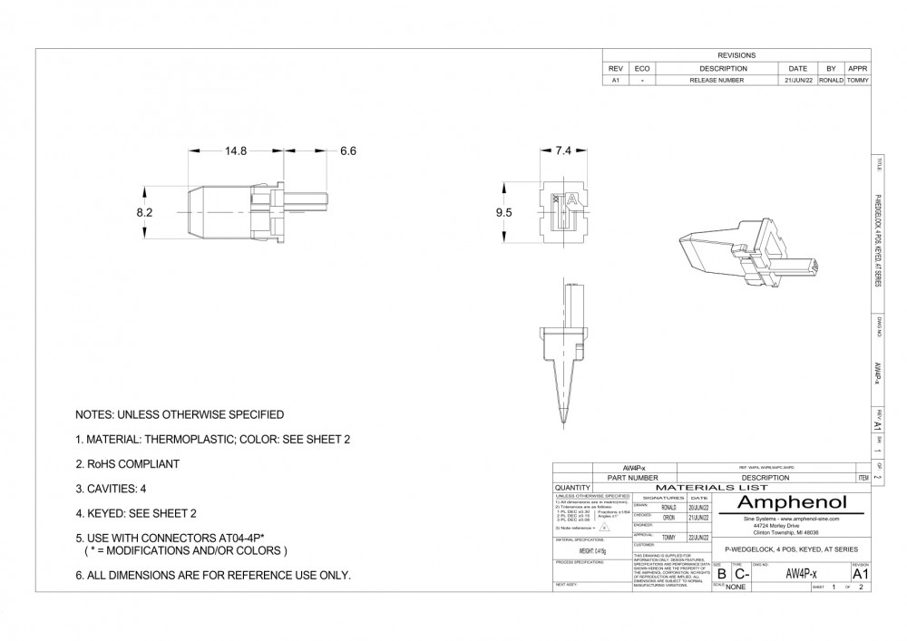 AW4P-C technical drawing page 1
