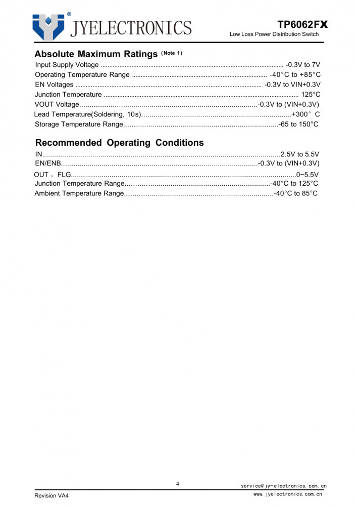 TP6062FX datasheet page 4