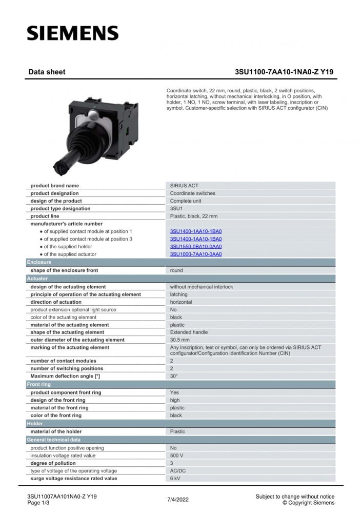 A6X30141700 technical document page 1