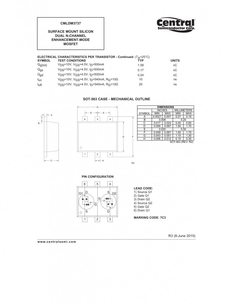 CMLDM3737 TR PBFREE datasheet page 2