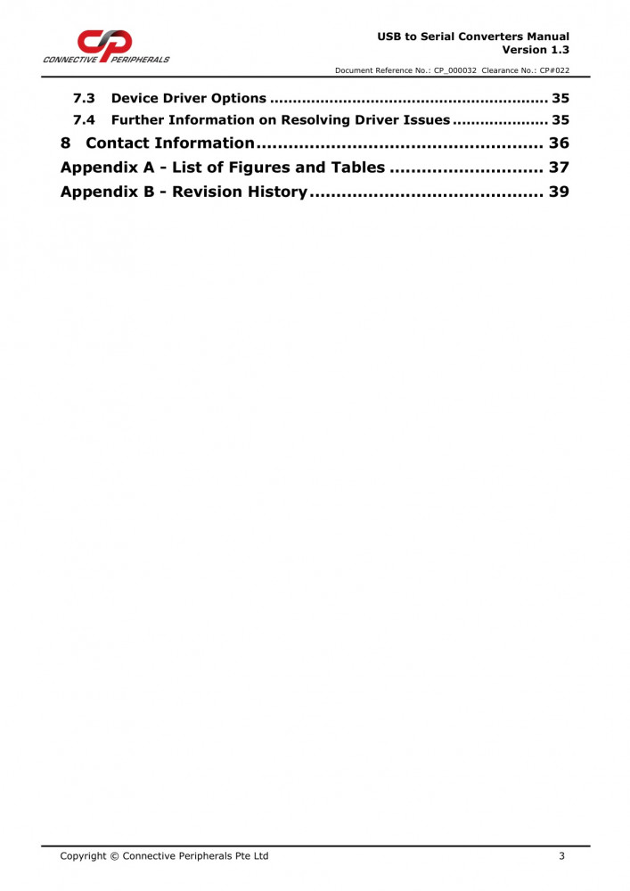 USB to Serial Converters manual preview, page 3
