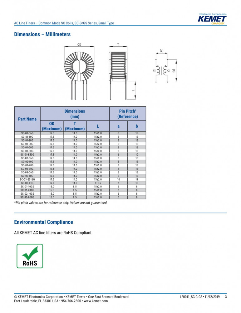 KEMET SC-G GS datasheet page 3
