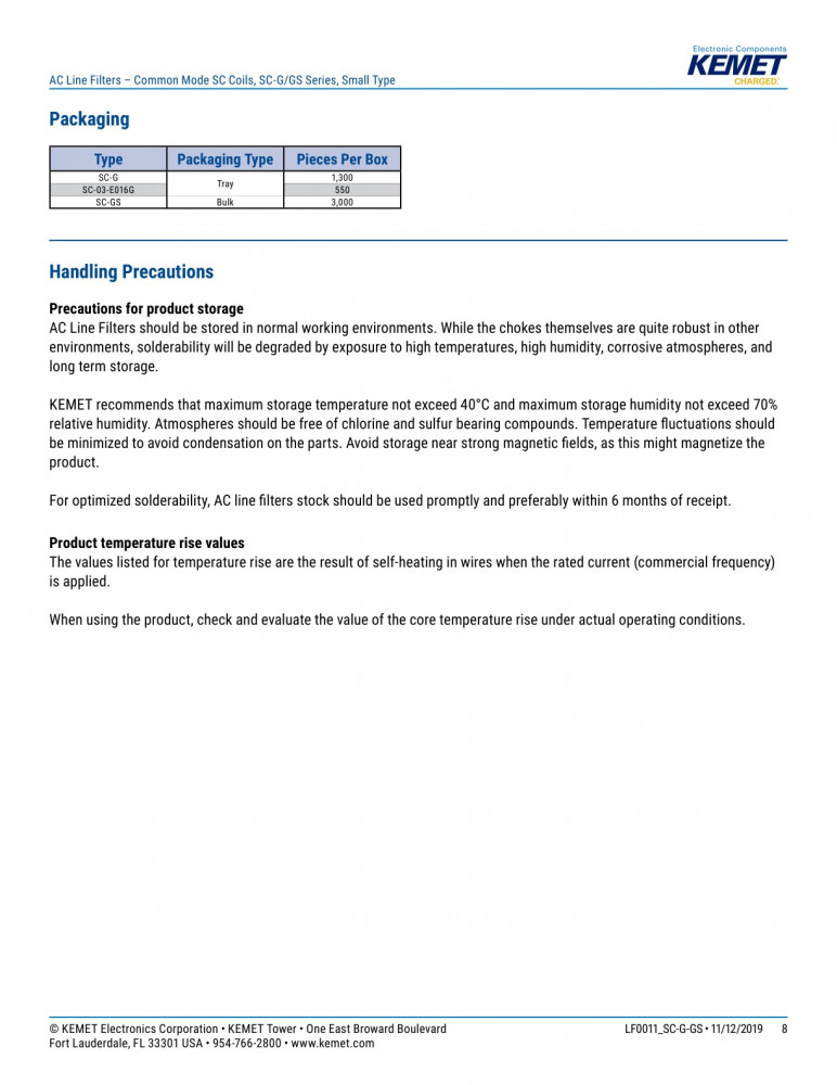 KEMET SC-G GS datasheet page 8