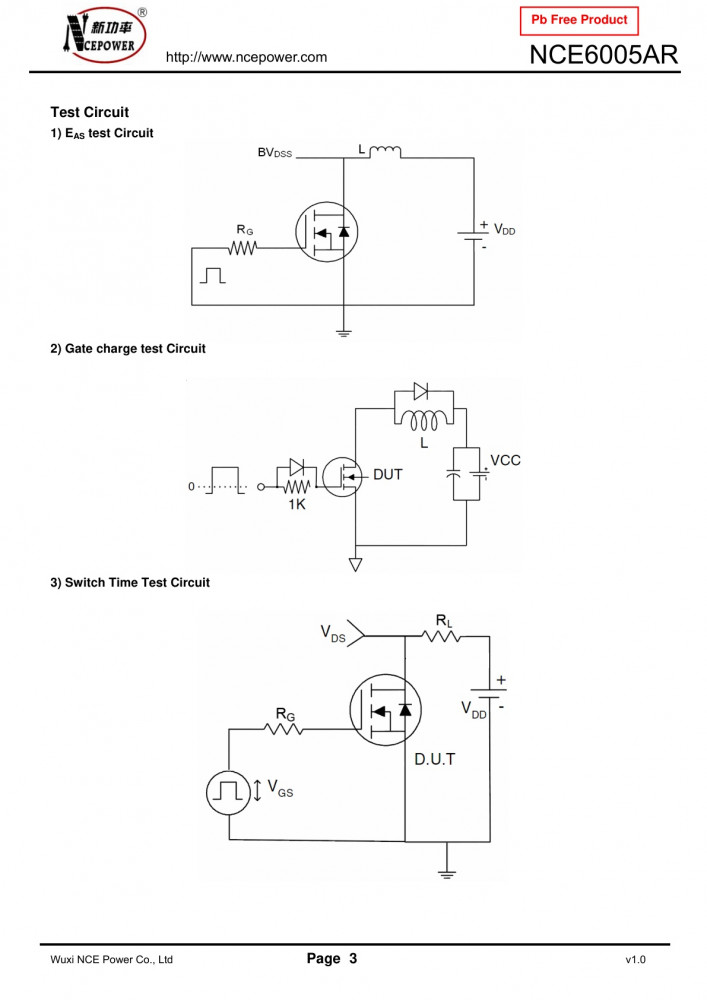 NCE6005AR datasheet page 3