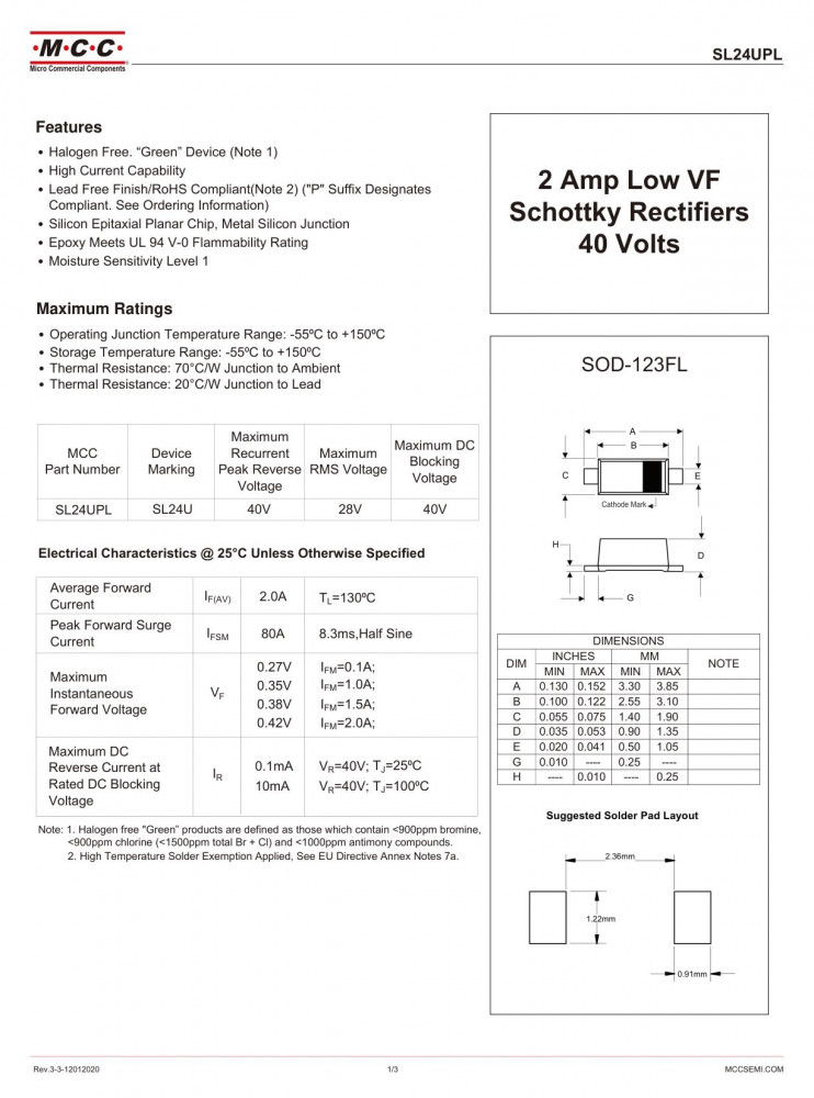 SL24UPL-TP datasheet page 1