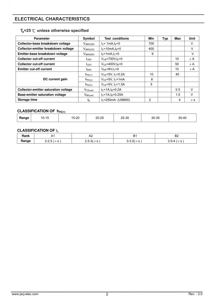 3DD13003N3 datasheet page 2