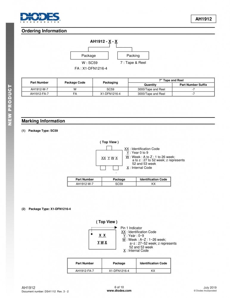 AH1912 datasheet page 6