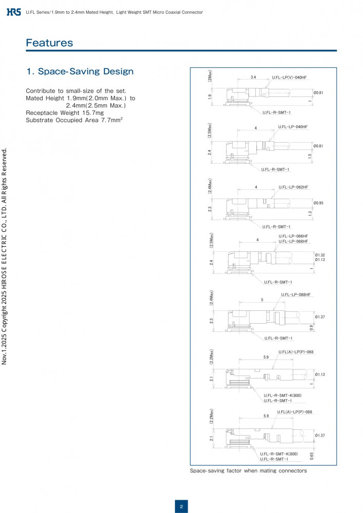 HRS U.FL datasheet page 2