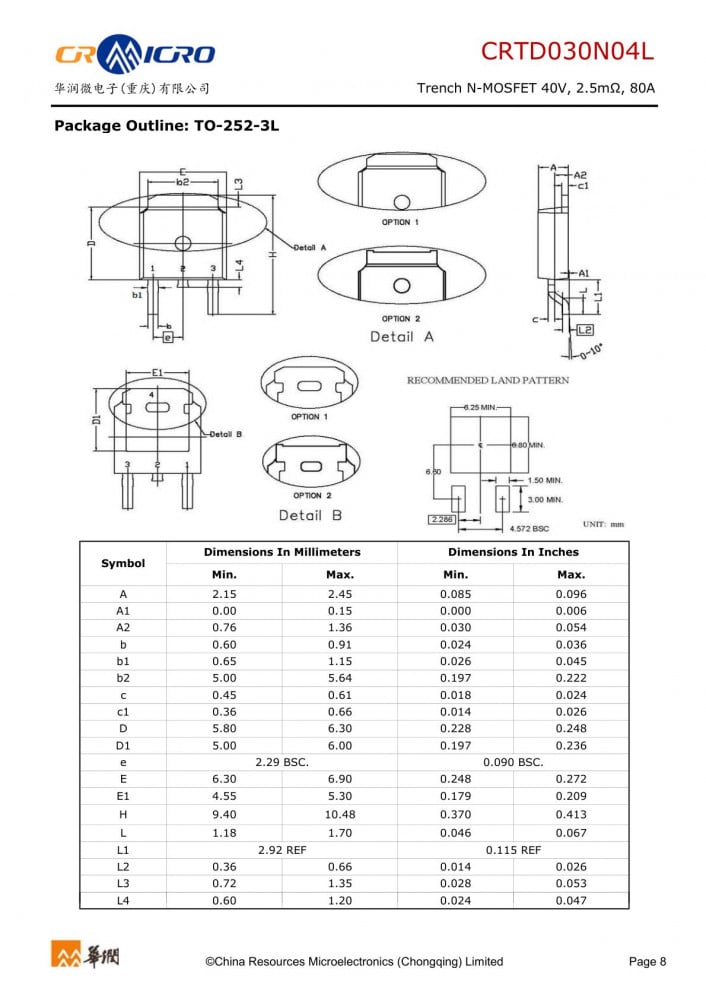 CRTD030N04L datasheet page 8
