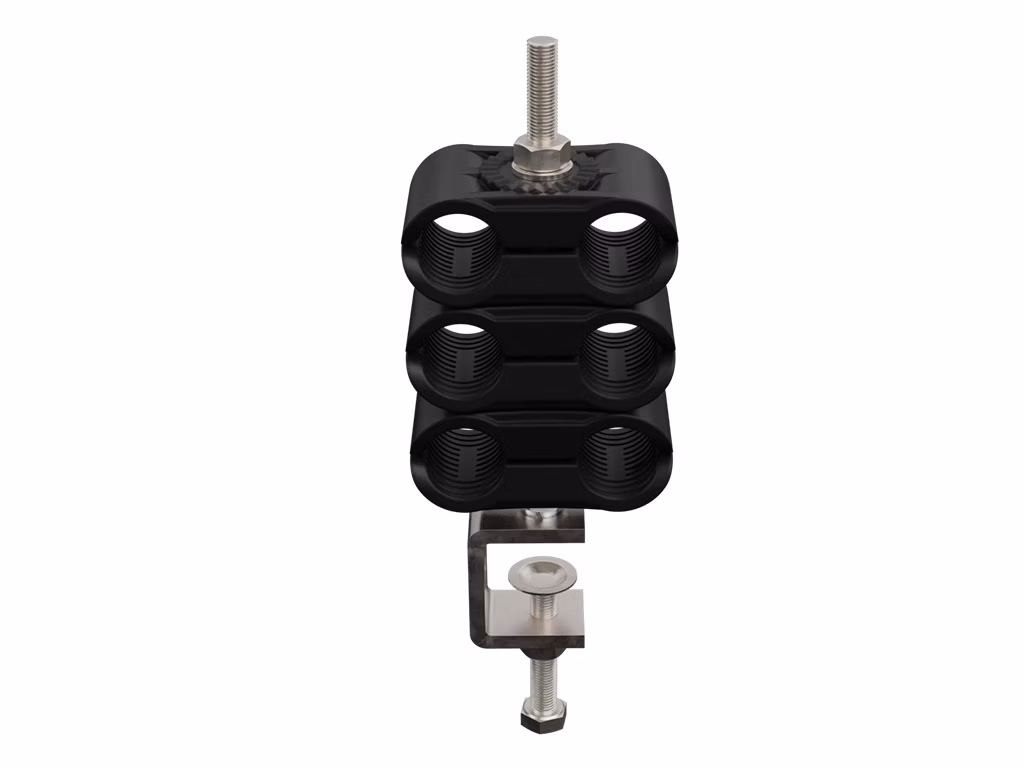 Dual Side, 3-Hole, Feeder Clamp for 5/8