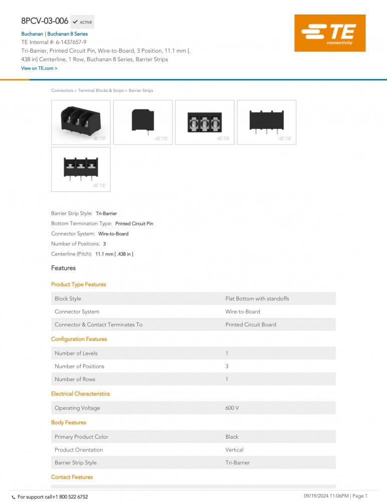 8PCV-03-006 technical document page 1
