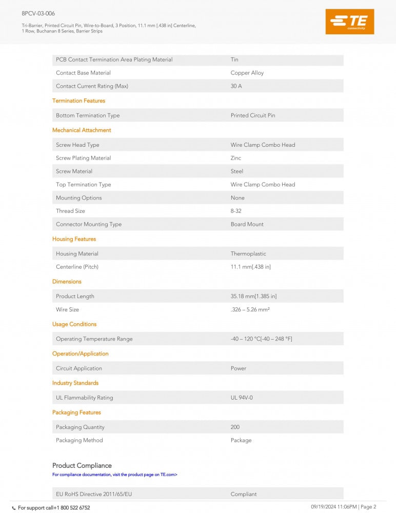 8PCV-03-006 technical document page 2