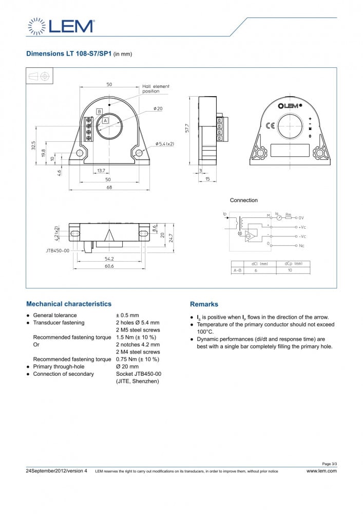 LT108-S7/SP1 datasheet page 3