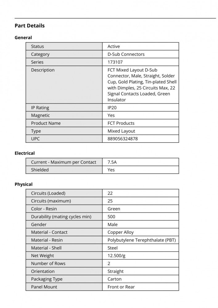 MOLEX 1731070110 technical document page 2