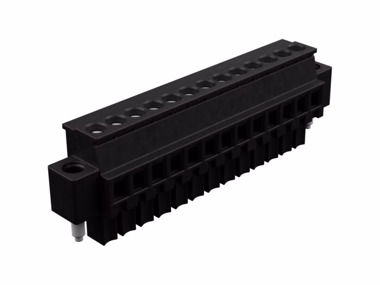 3.81mm Pitch Eurostyle Vertical Plug, with Retention Screws and Standard Imprinting, Rear Wire Entry, Black, 13 Circuits for sale