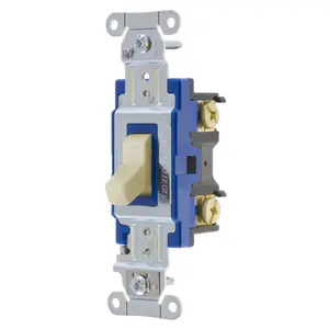 Toggle Switch, Ivory, Electrical Device, 20A, 120/277V AC