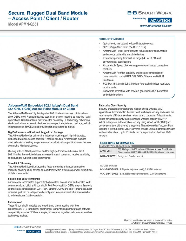 BB-APMN-Q551 technical document page 1