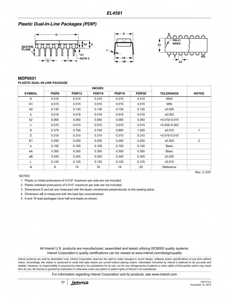 EL4581CS datasheet page 10