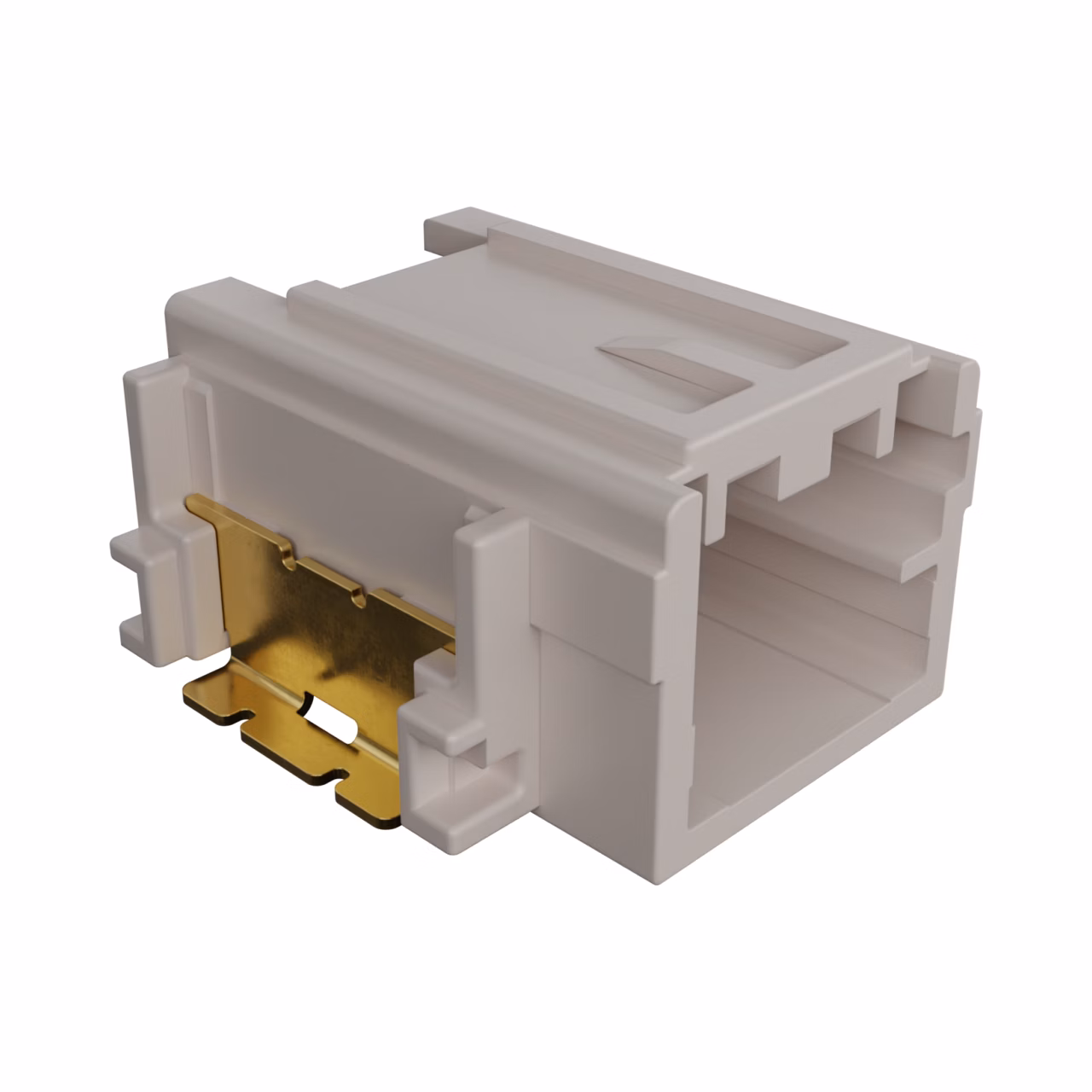 Mini50 Unsealed Header, UL 94 HB, Right-Angle, SMT, Single Row, 2 Circuits, Gold (Au) Plating, Polarization Option B, Gray, Tape and Reel for sale