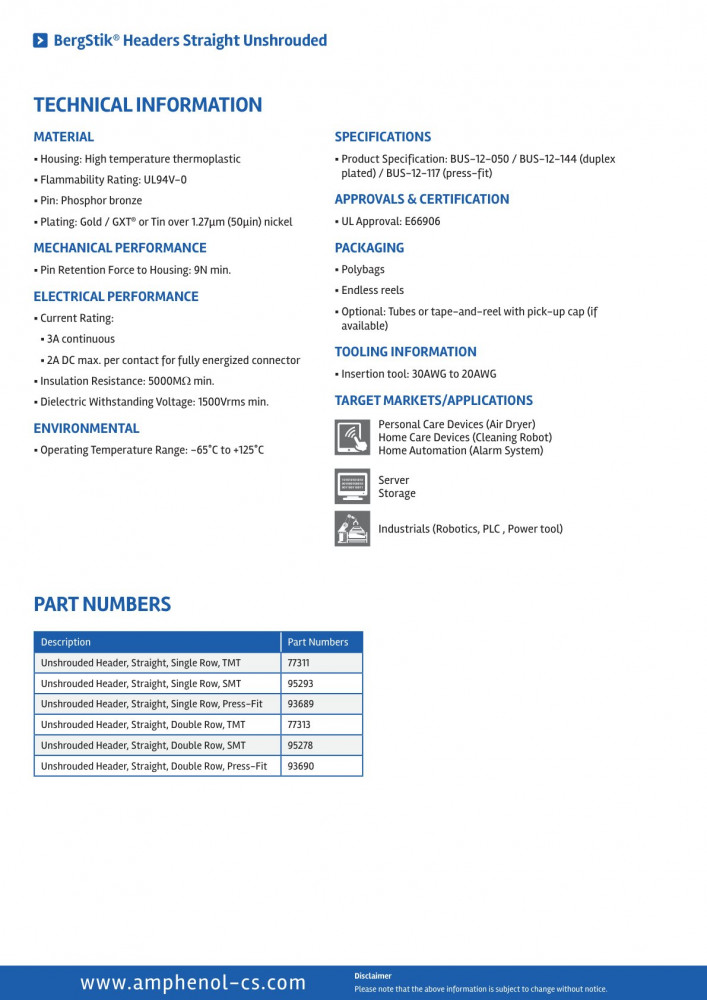 Amphenol BergStik document page 2