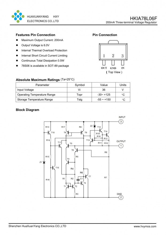HKIA78L06F datasheet page 1