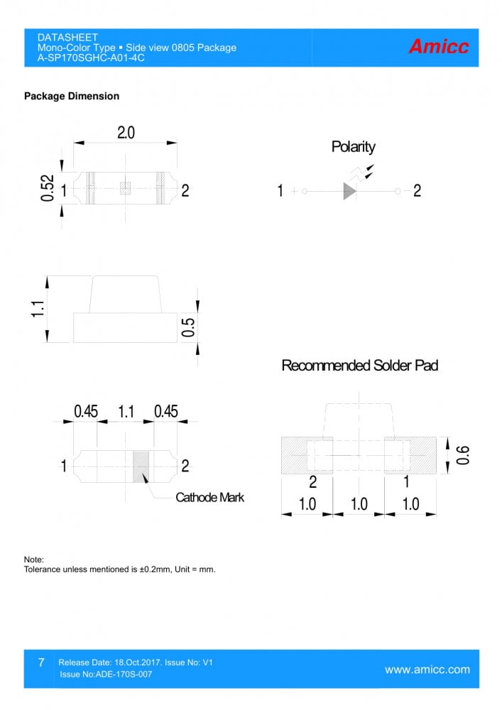 A-SP170SGHC-A01-4C datasheet page 7