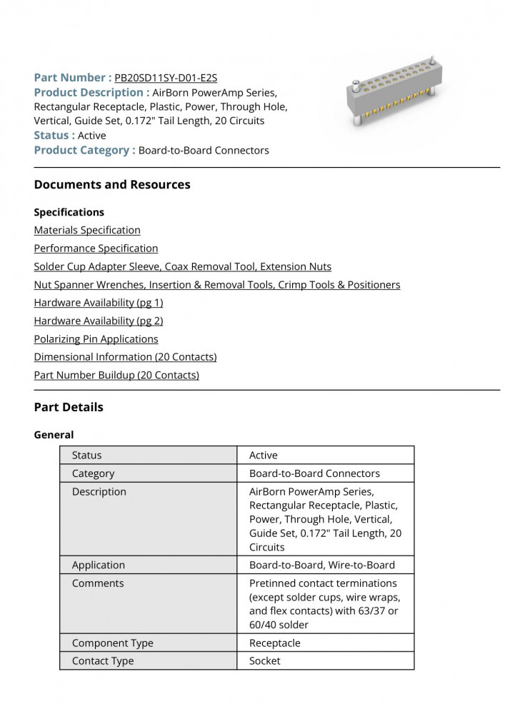 PB20SD11SY-D01-E2S technical document page 1