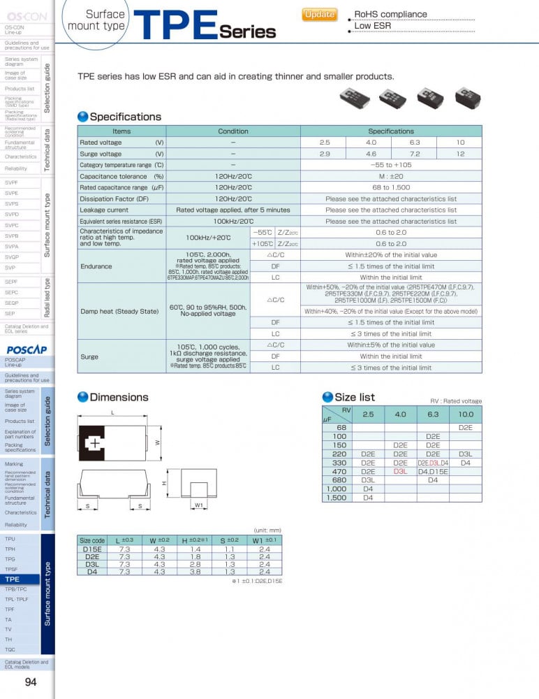 PANASONIC POSCAP technical document page 3