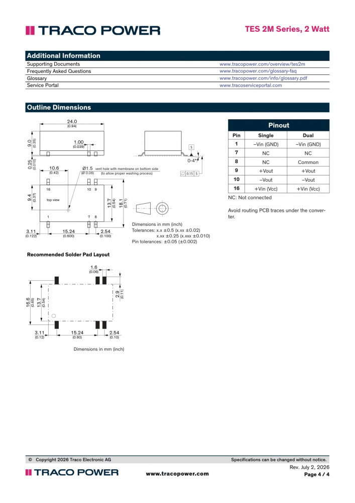 TES 2M datasheet page 4