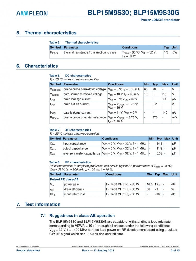 BLP15M9S30GXY datasheet page 3