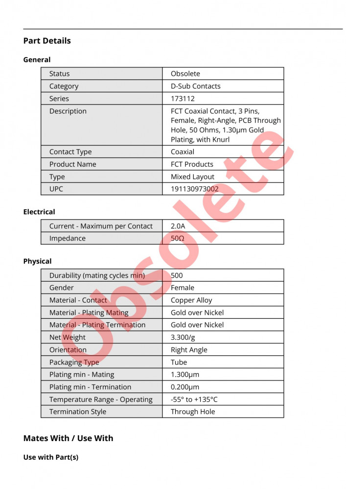 MOLEX 1731121196 technical document page 2