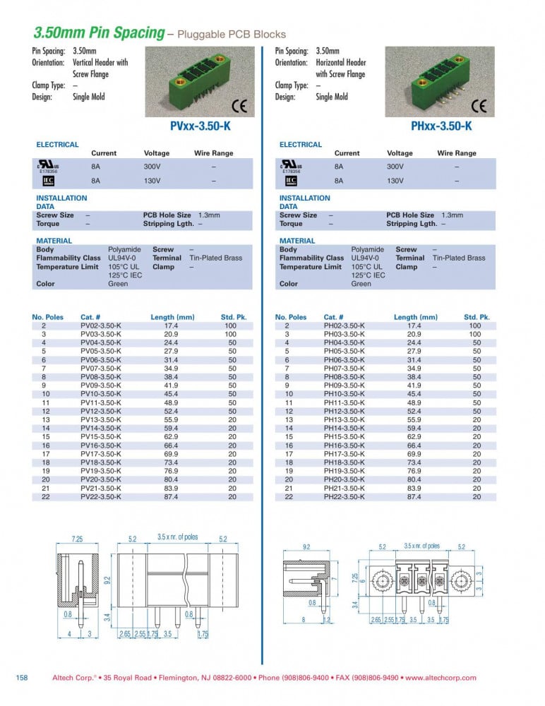 Altech PCB terminal block catalog page 5